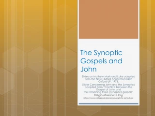 PPT - The Synoptic Gospels An Index of Themes PowerPoint Presentation ...