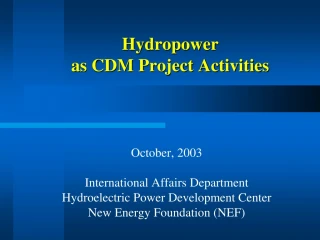 PPT - Project Development Guidelines and CDM Activities in Pakistan ...
