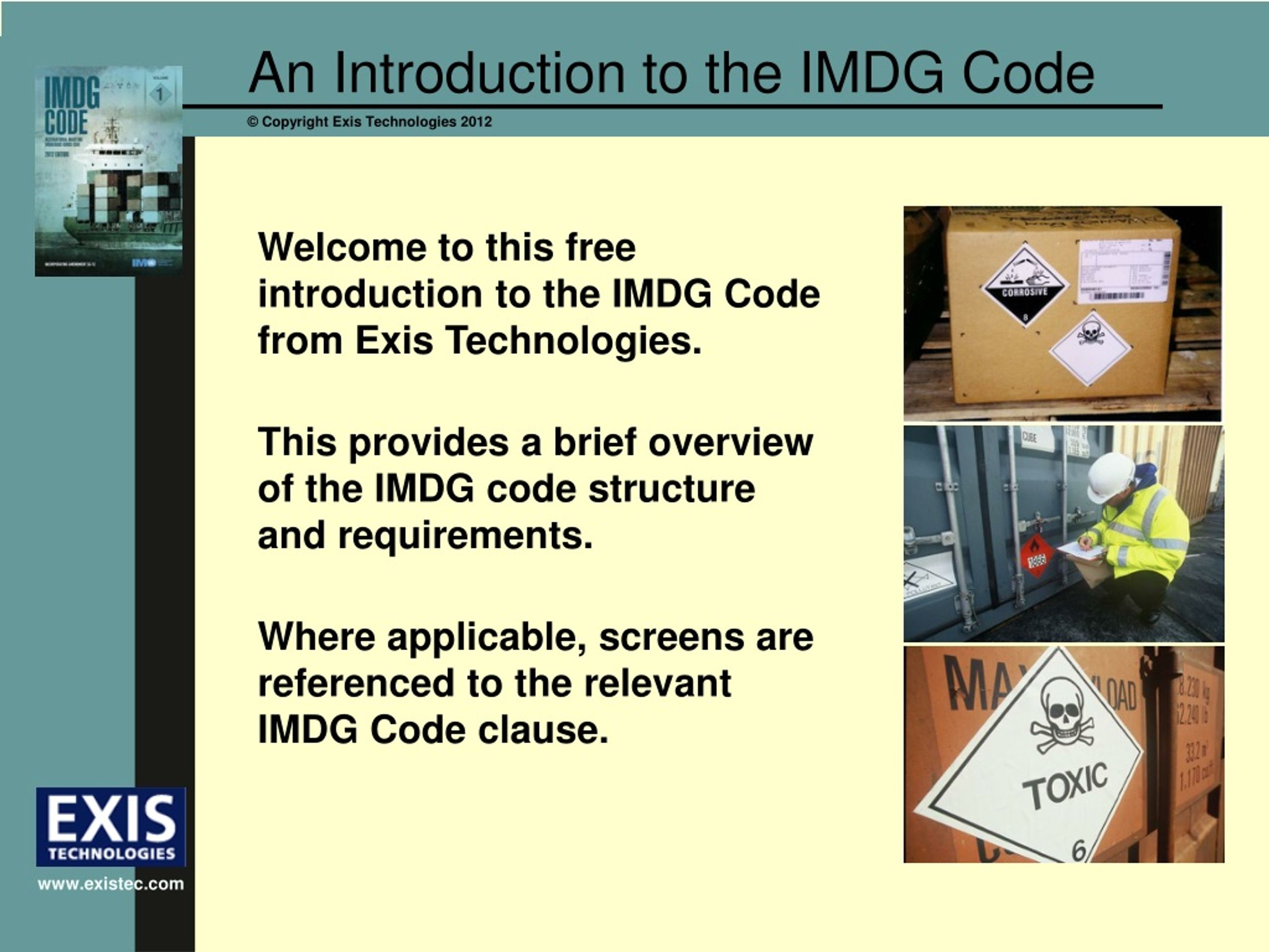 PPT - Introduction to IMDG Code: Enhancing Safe Transport of Dangerous ...