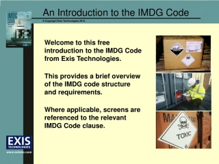 PPT - An Introduction to the IMDG Code PowerPoint Presentation, free ...