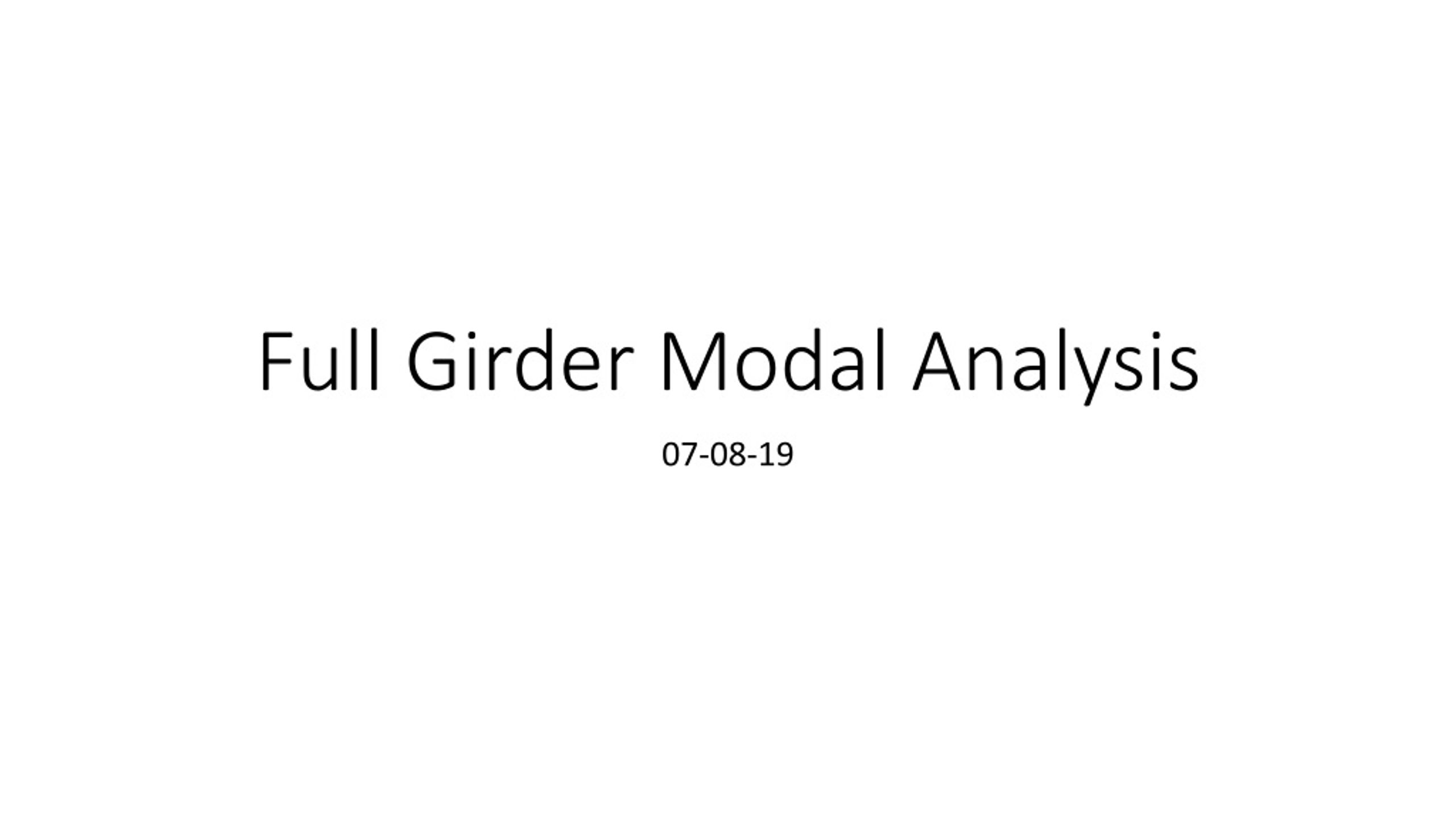 PPT - Full Girder Modal Analysis PowerPoint Presentation, free download ...