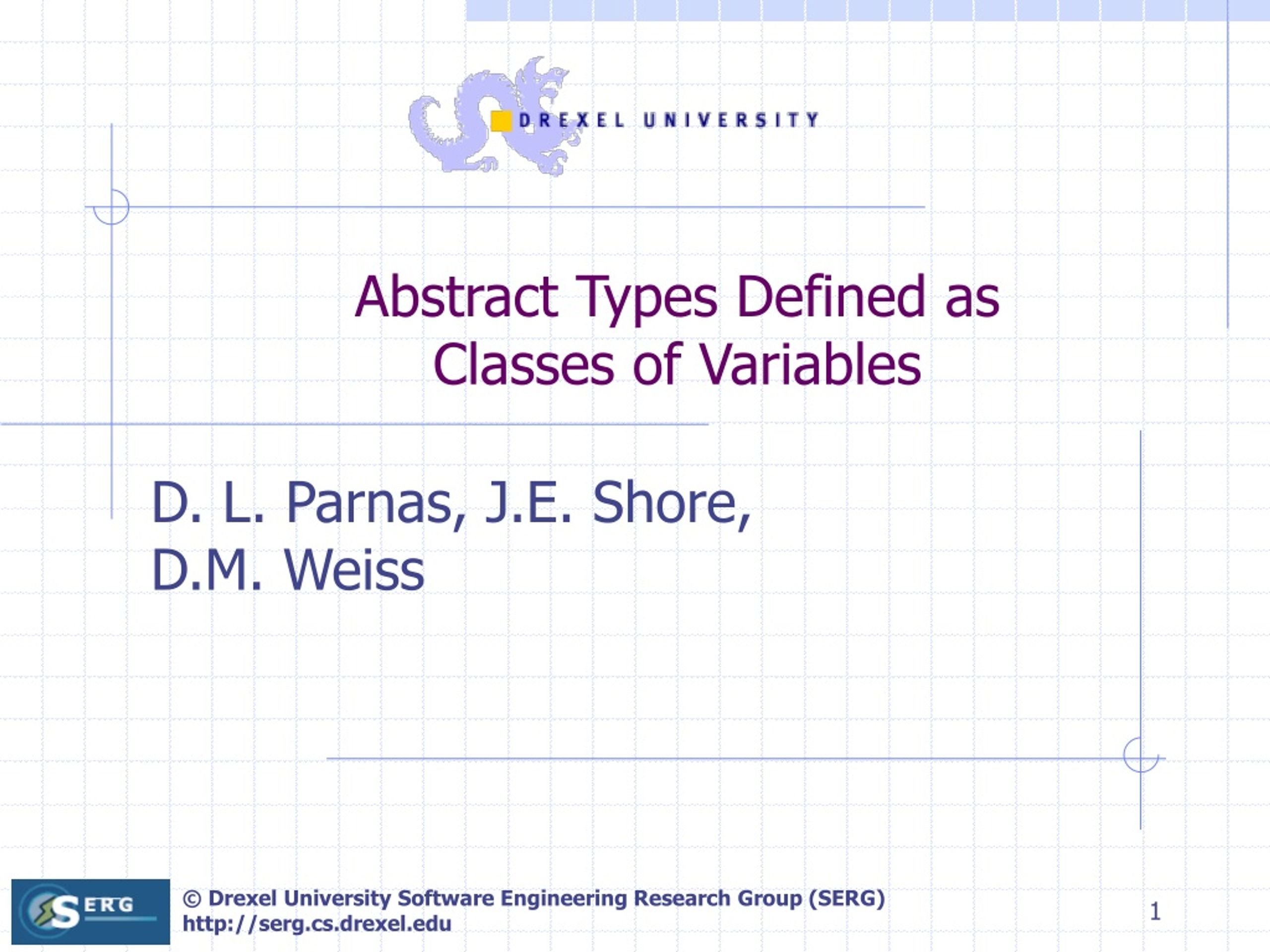 PPT - Abstract Types Defined as Classes of Variables PowerPoint ...