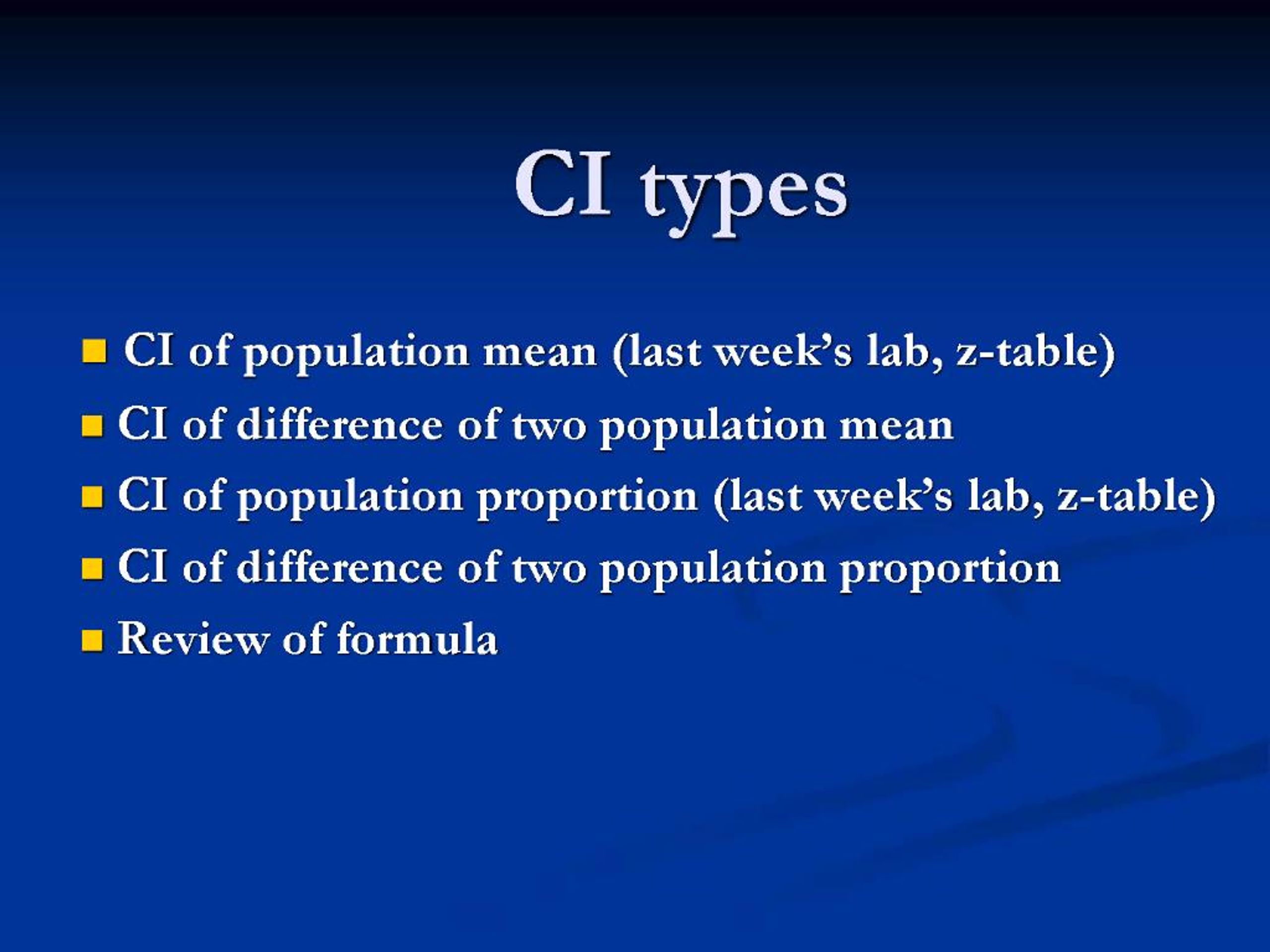 PPT - CI types PowerPoint Presentation, free download - ID:910421