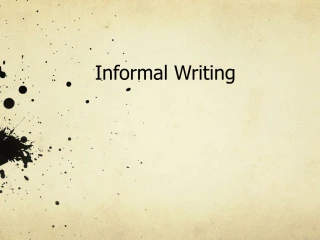 PPT - Writing an Informal Letter PowerPoint Presentation, free download ...
