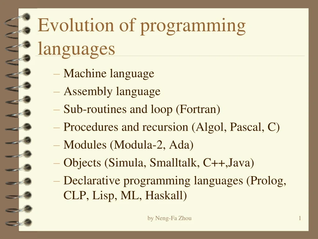 PPT Evolution Of Programming Languages PowerPoint Presentation Free