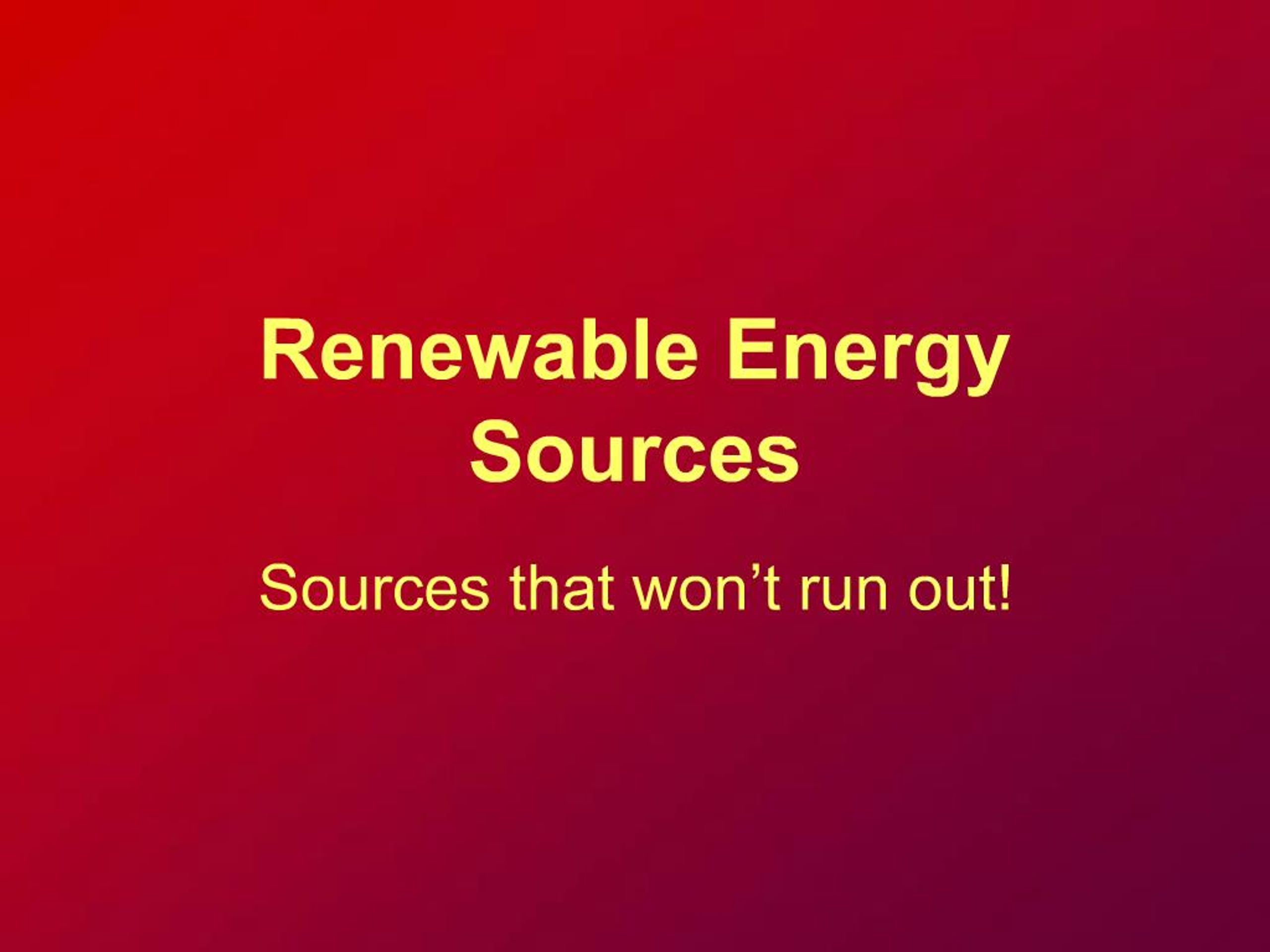 PPT - Renewable Energy Sources PowerPoint Presentation, free download ...