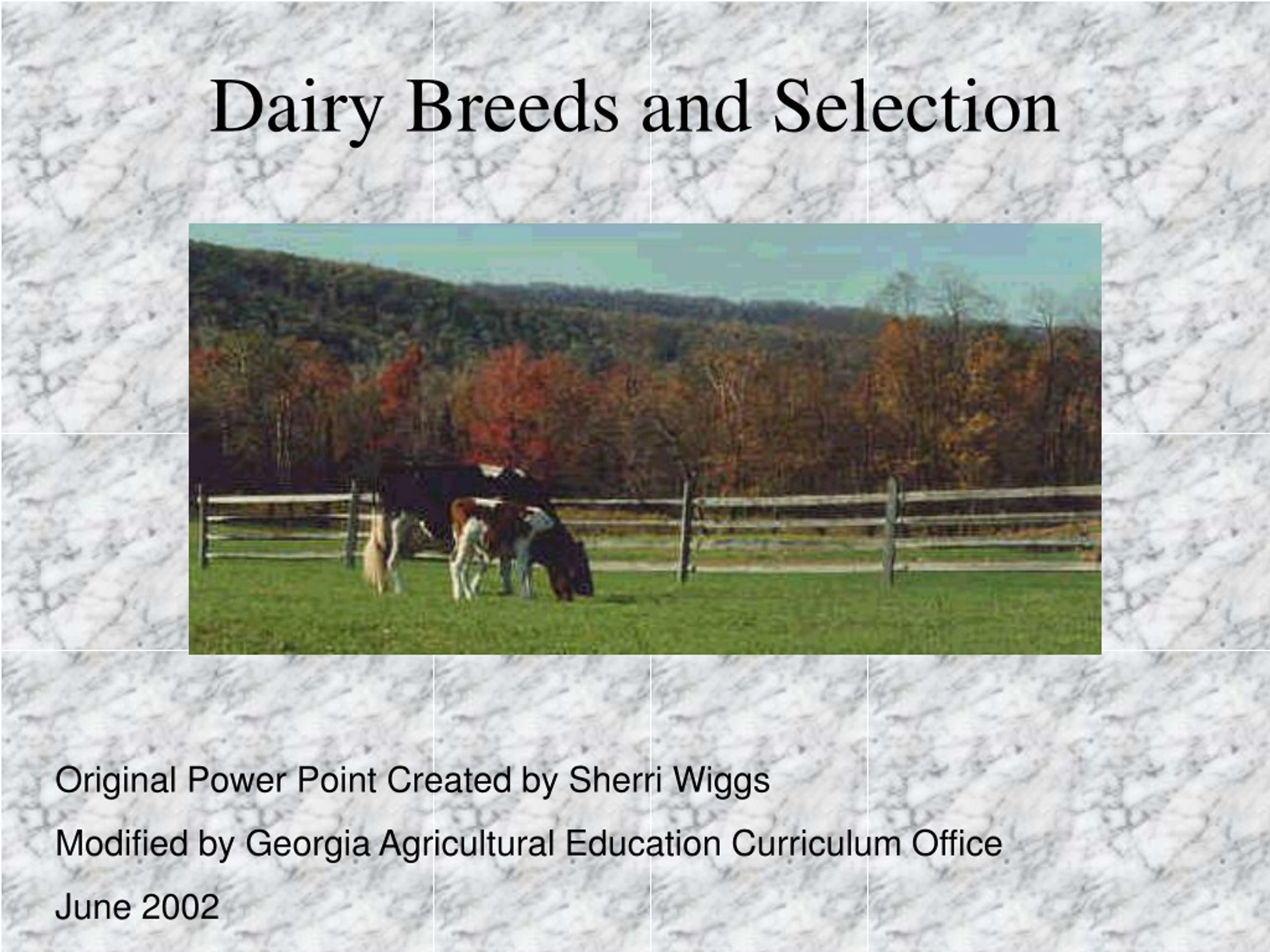 PPT - Dairy Breeds and Selection PowerPoint Presentation, free download ...