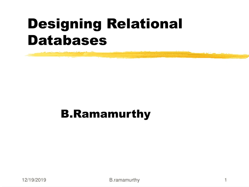 PPT - Designing Relational Databases PowerPoint Presentation, free ...