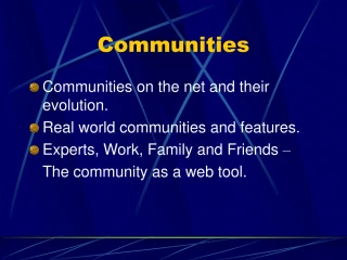 PPT - Communities PowerPoint Presentation, free download - ID:4815573