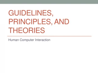 PPT - Guidelines, Principles, and Theories PowerPoint Presentation ...