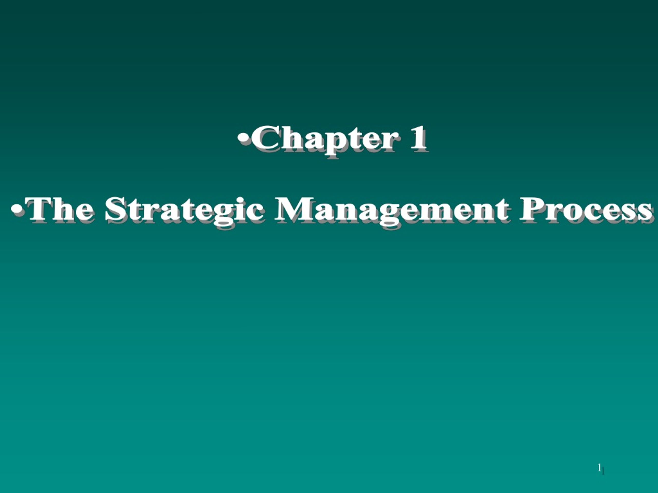 PPT - Chapter 1 The Strategic Management Process PowerPoint ...