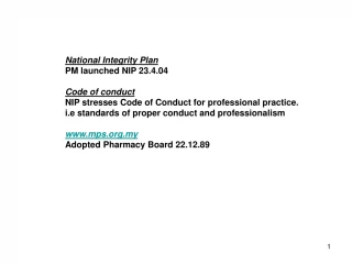 PPT - THE NATIONAL INTEGRITY PLAN OF MALAYSIA PowerPoint Presentation ...