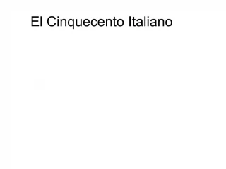 PPT - El cinquecento PowerPoint Presentation, free download - ID:4918734