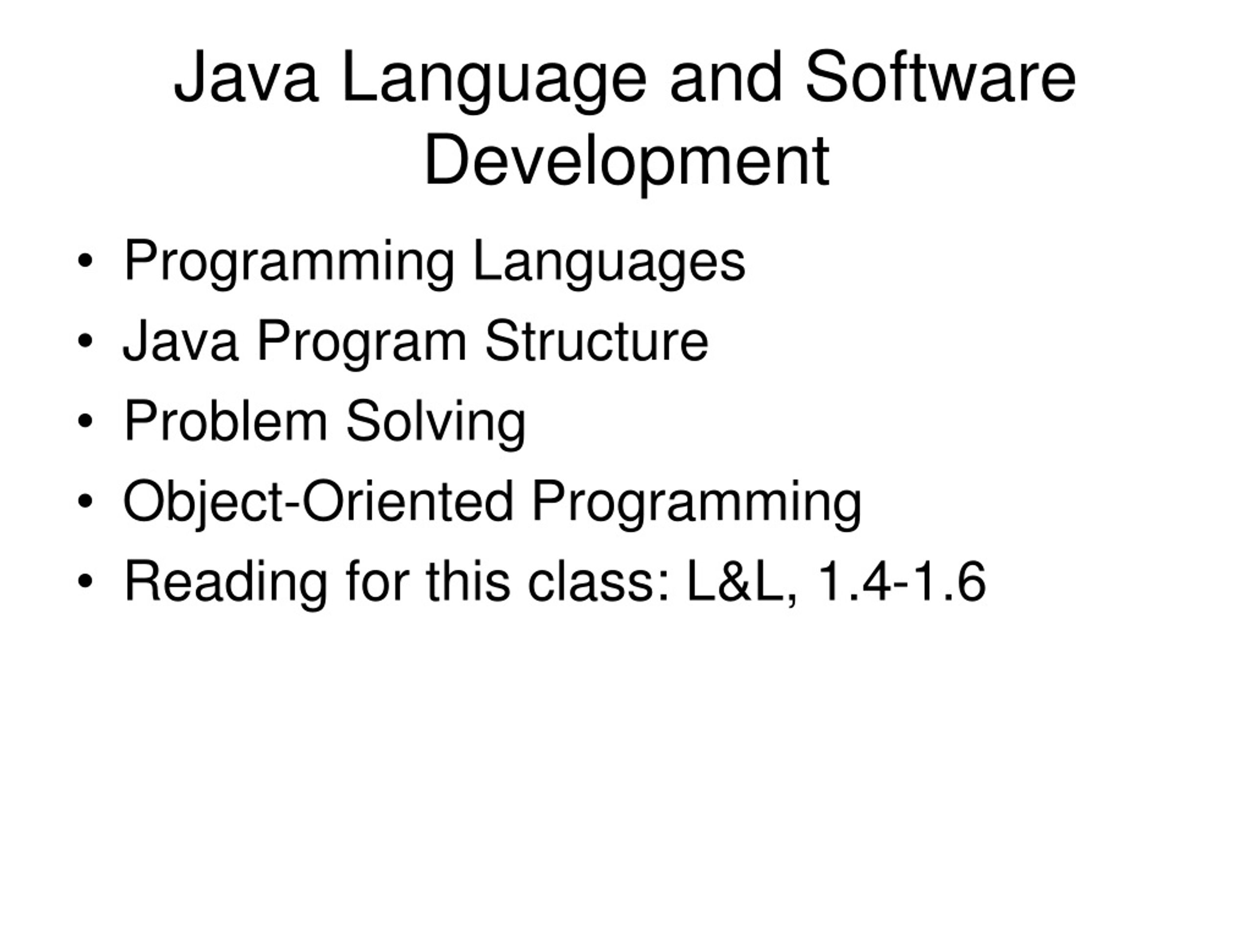 PPT - Java Language and Software Development PowerPoint Presentation ...