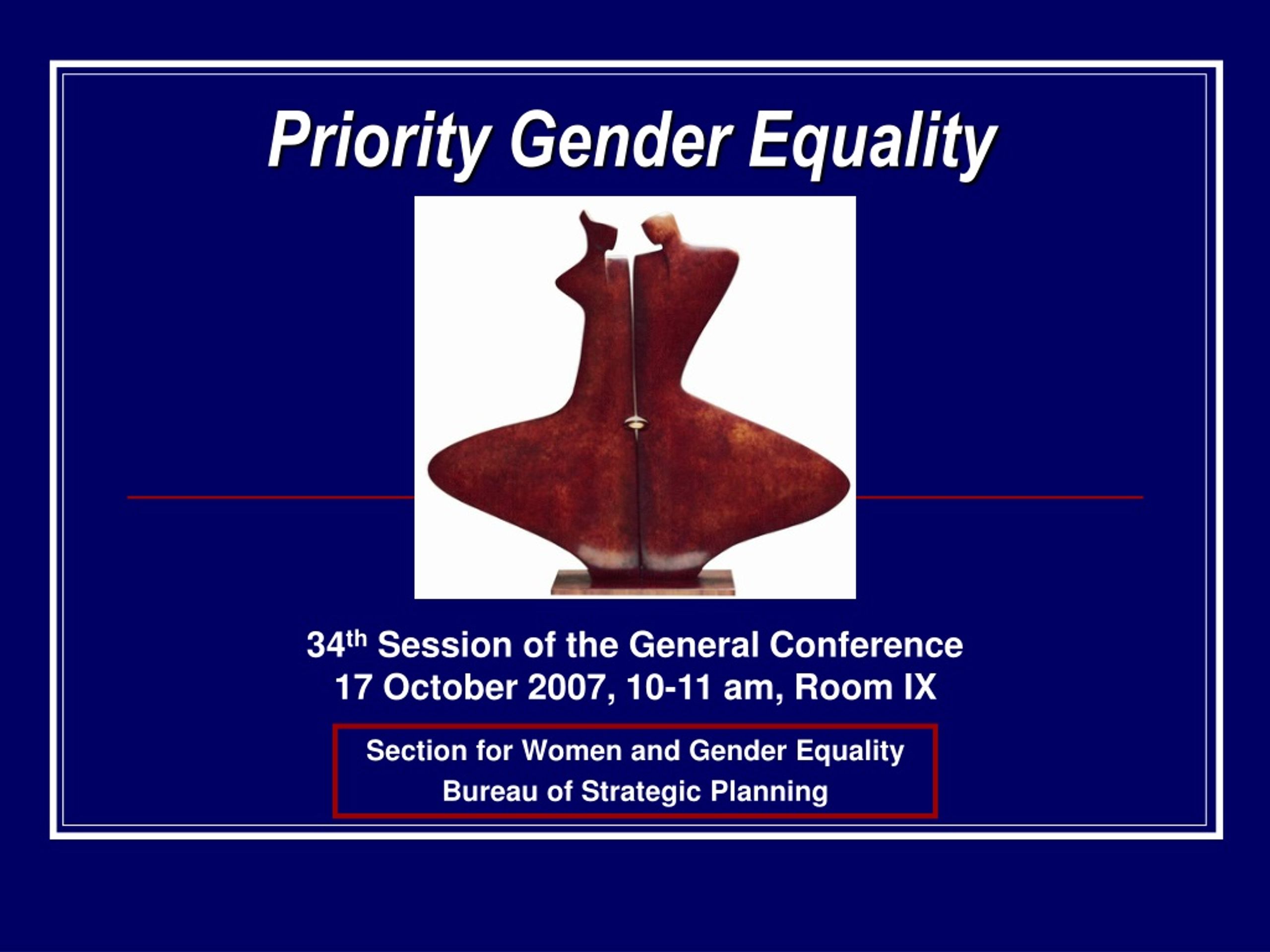 PPT - UNESCO's Priority Gender Equality Initiatives PowerPoint ...