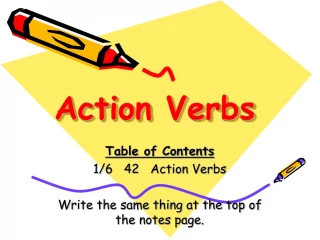 PPT - Action Verbs PowerPoint Presentation, free download - ID:9306706