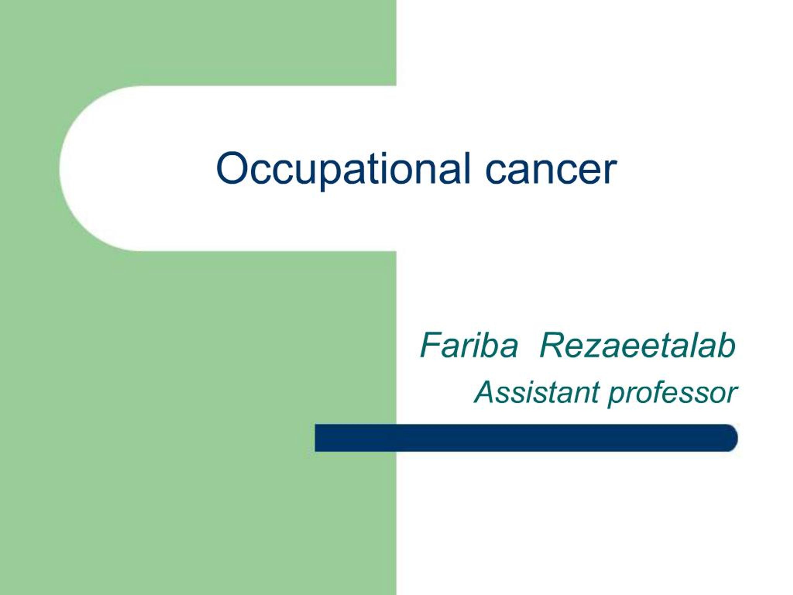 PPT - Occupational cancer PowerPoint Presentation, free download - ID ...
