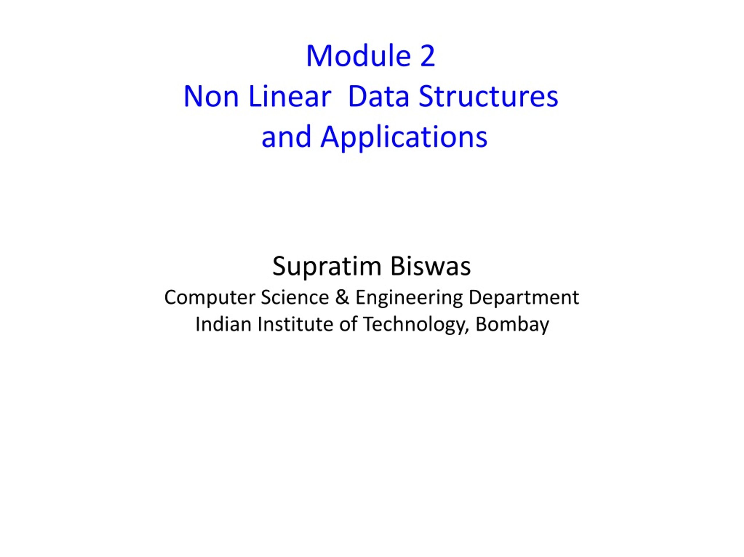 PPT - Module 2 Non Linear Data Structures and Applications PowerPoint ...