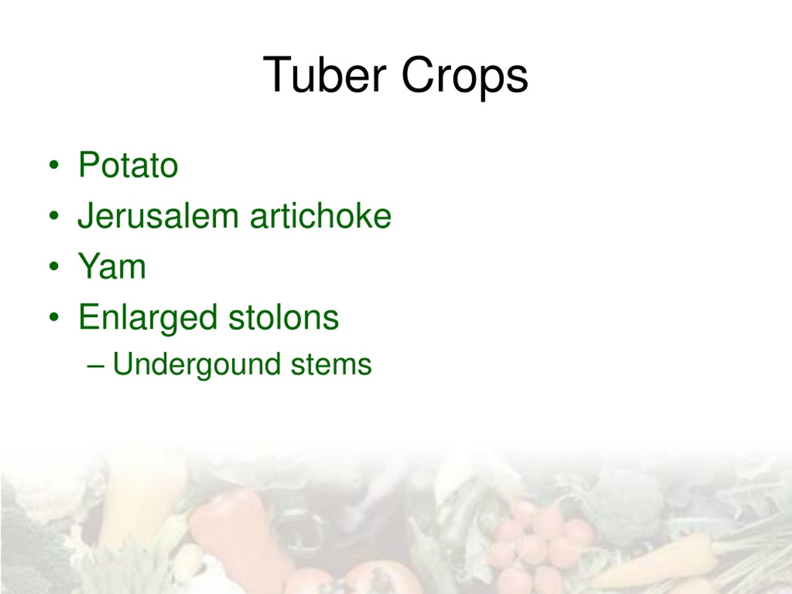 PPT - Tuber Crops PowerPoint Presentation, free download - ID:9152195