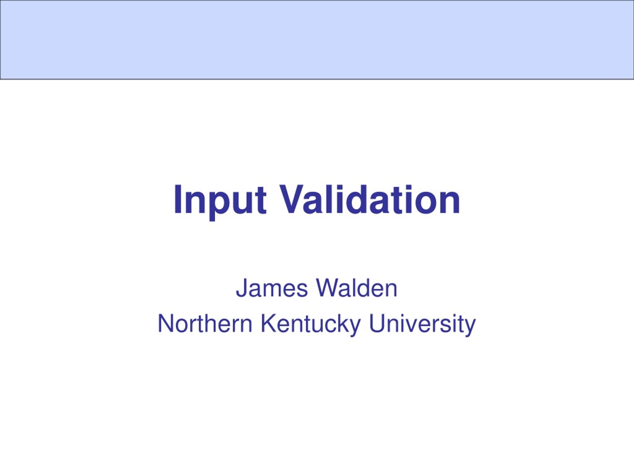PPT - Input Validation PowerPoint Presentation, free download - ID:9153021