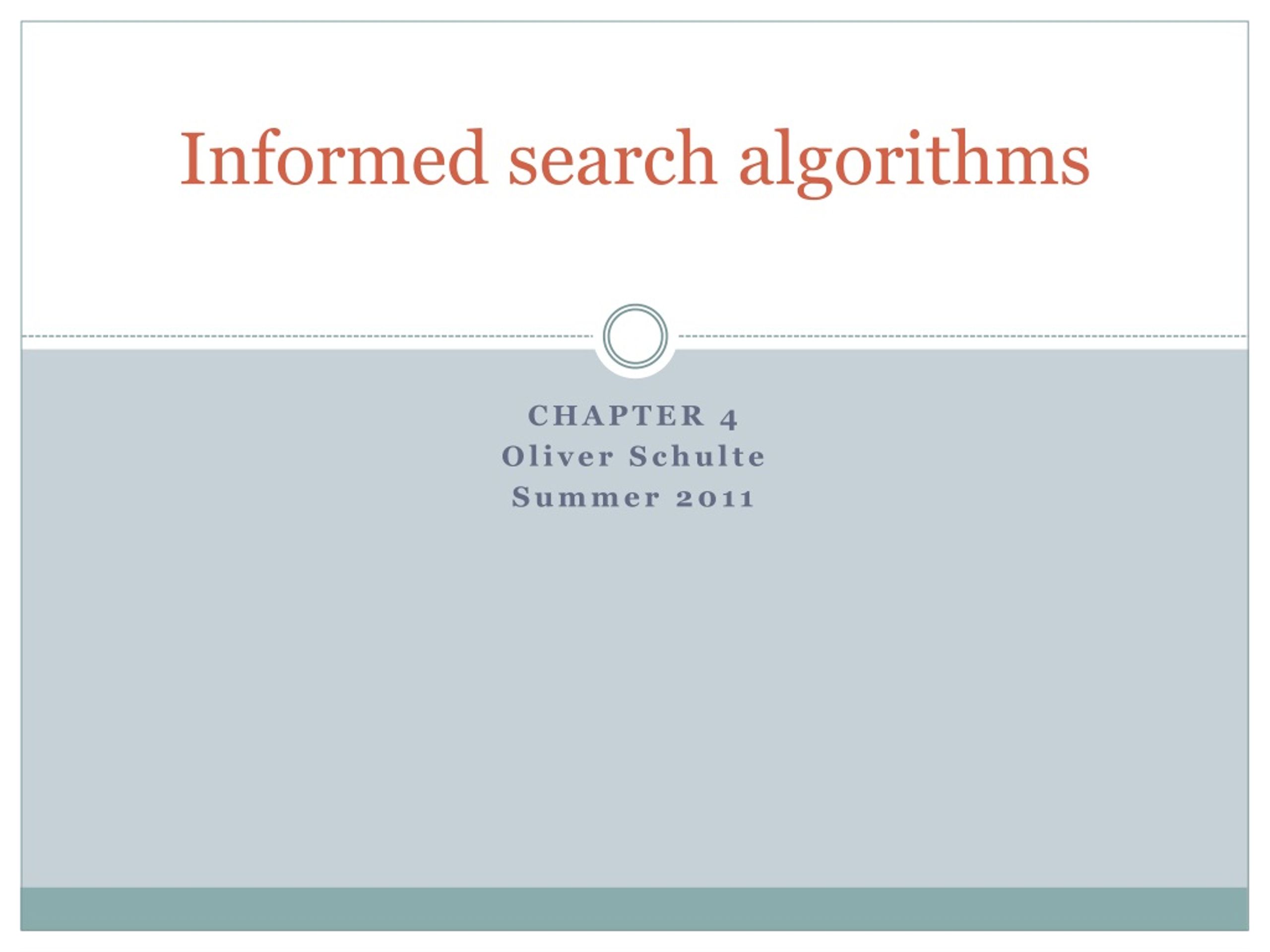 PPT - Efficient Informed Search Algorithms Overview PowerPoint Presentation - ID:9153404