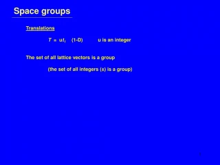 PPT - Classification of Point Groups and Space Groups into Crystal ...