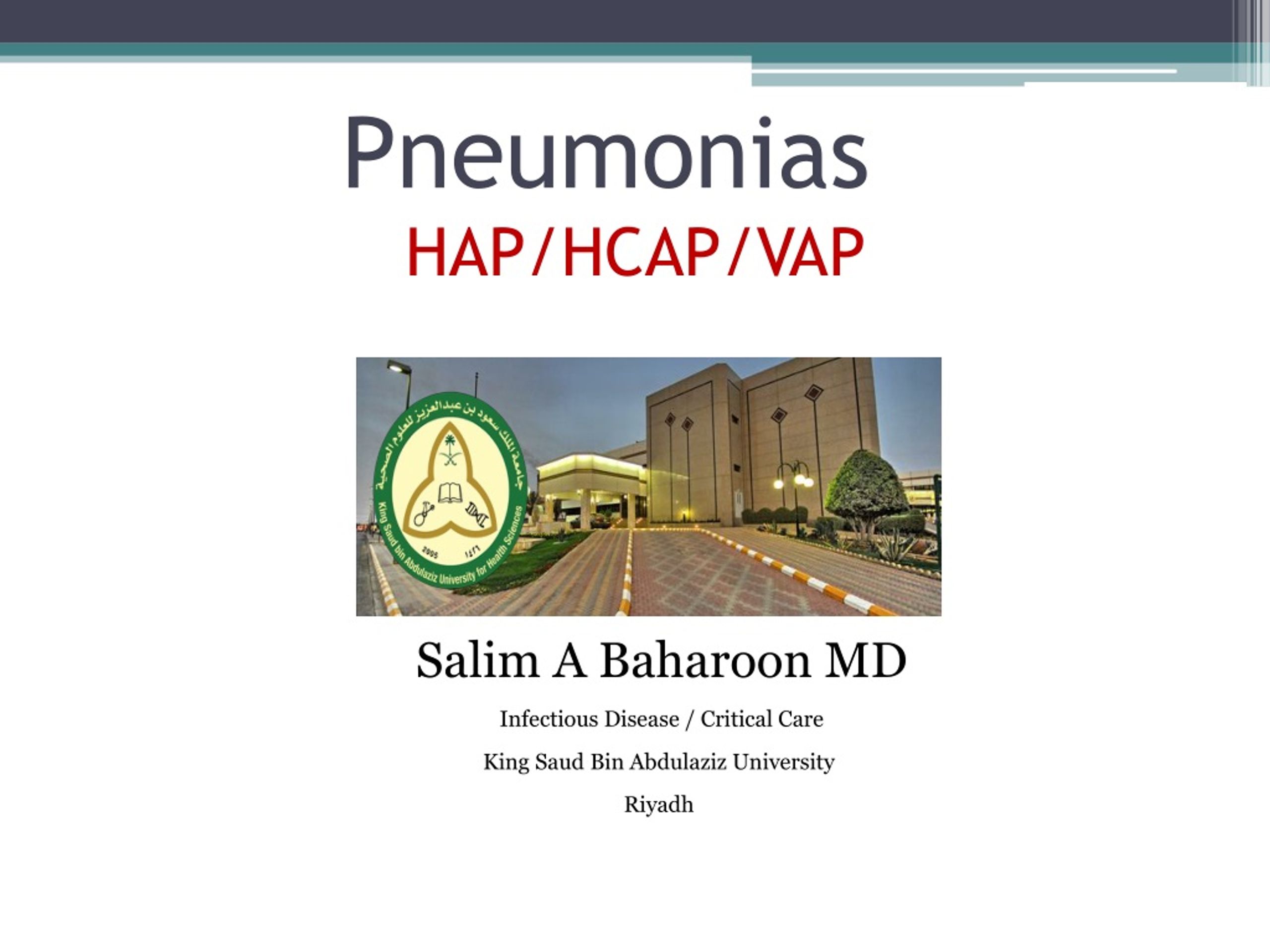 PPT - Pneumonias HAP/HCAP/VAP PowerPoint Presentation, free download - ID:9160247
