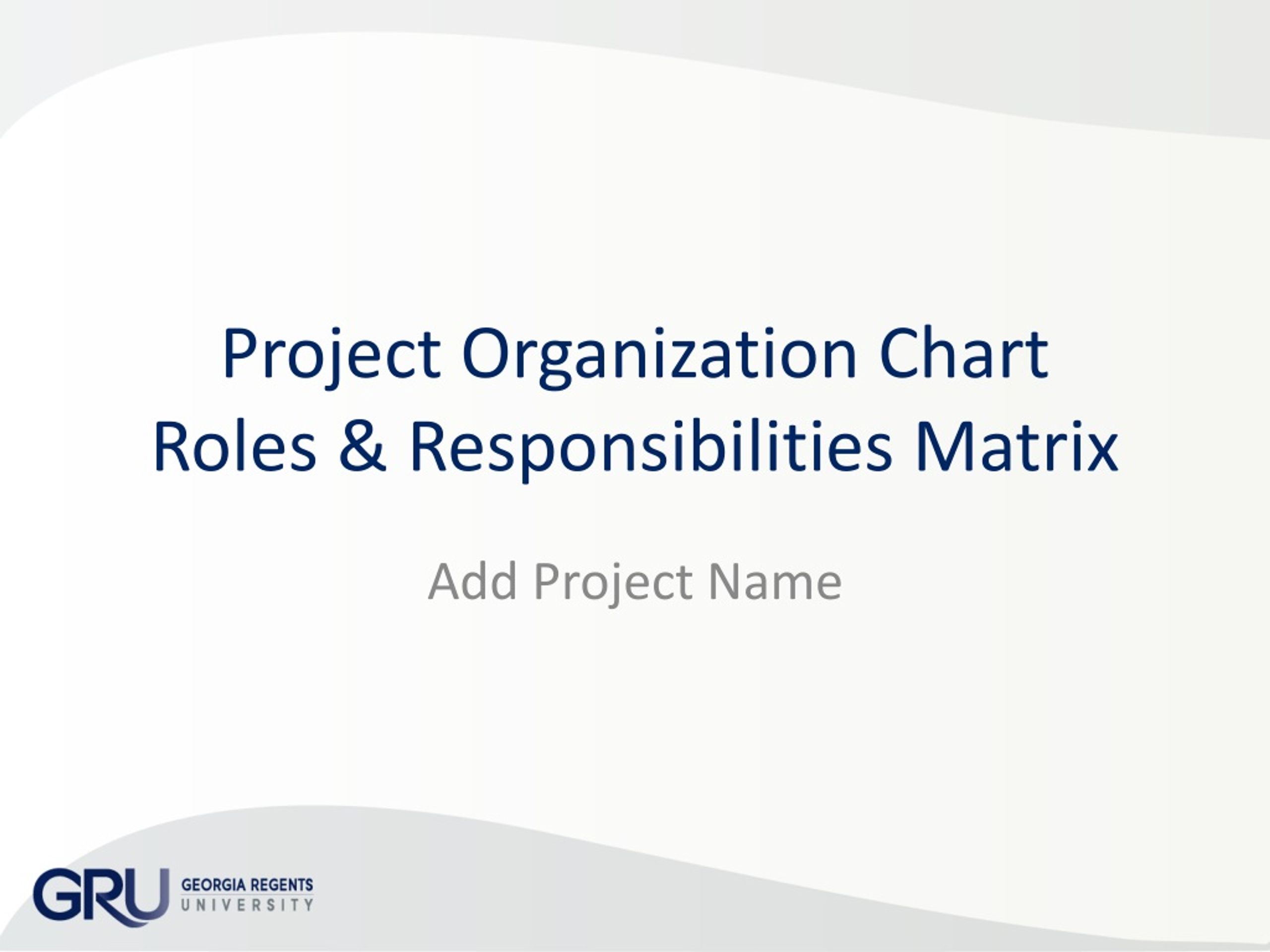 PPT - Project Organization Chart Roles & Responsibilities Matrix ...