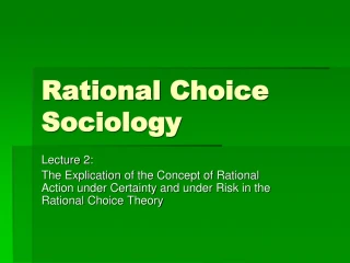 PPT - Rational Choice Theory PowerPoint Presentation, free download ...