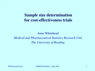 PPT - Lecture 4 Sample size determination PowerPoint Presentation, free ...