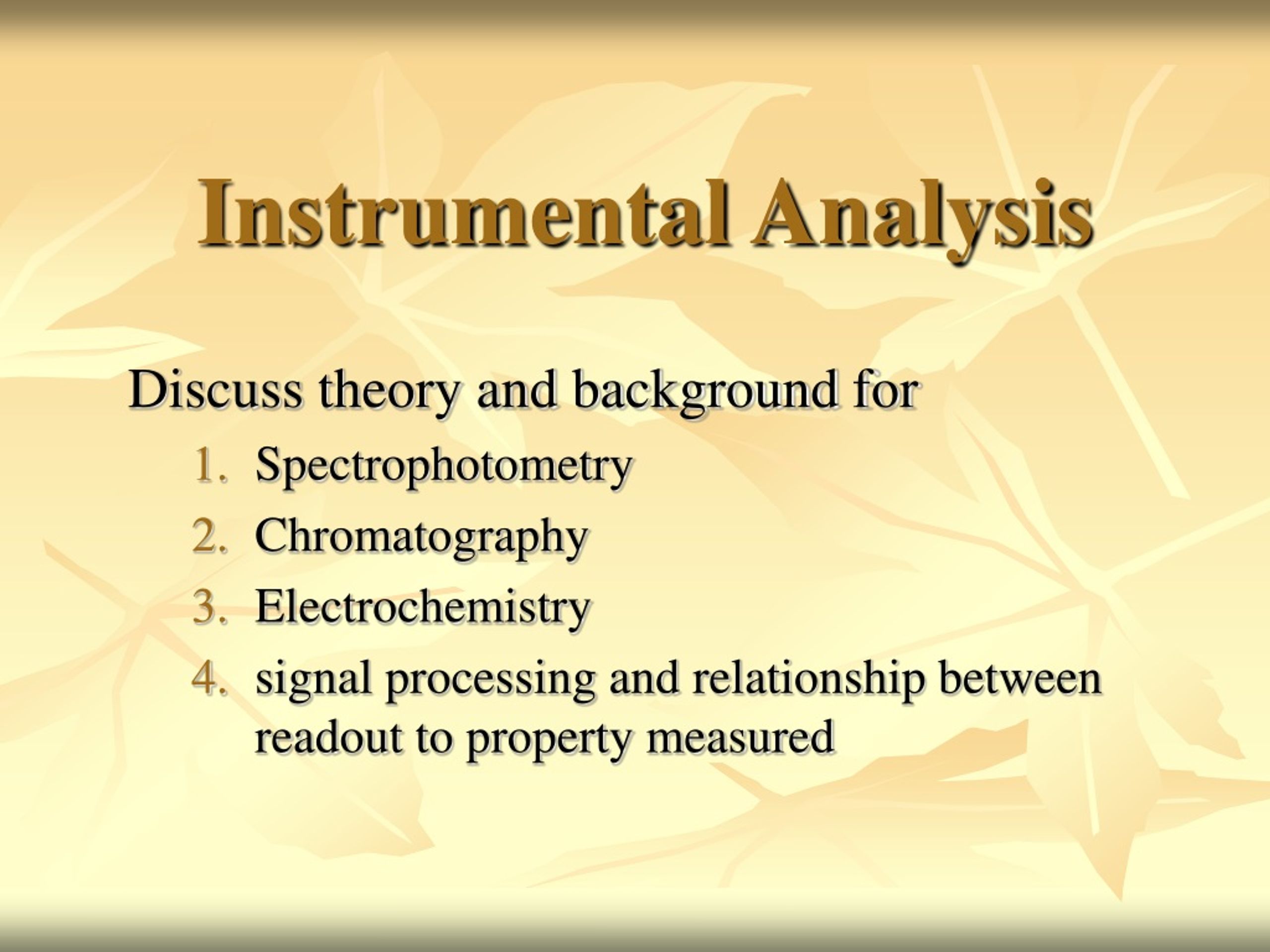 PPT - Instrumental Analysis PowerPoint Presentation, free download - ID ...