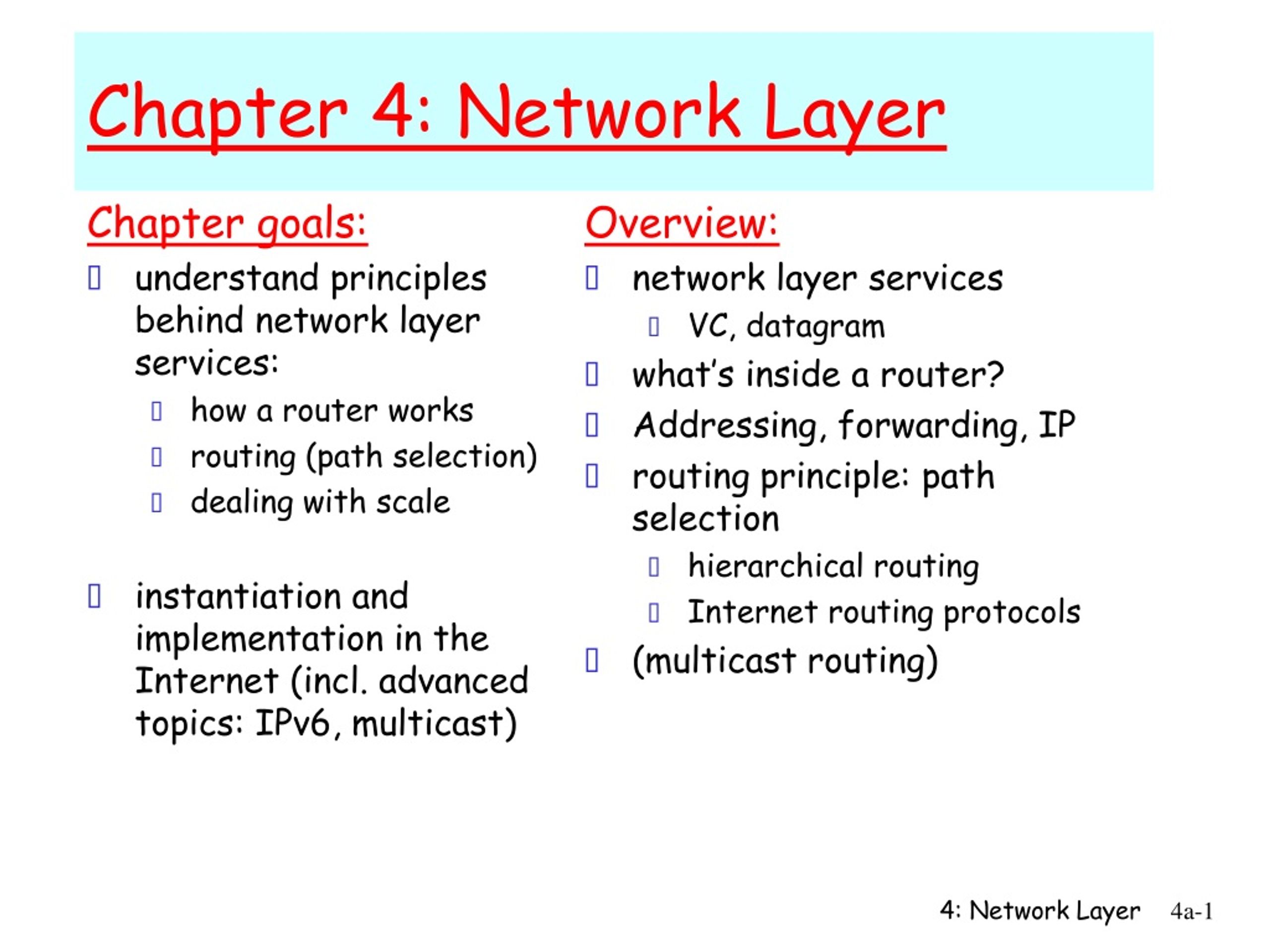 PPT - Network Layer Services and Routing Principles Overview PowerPoint ...