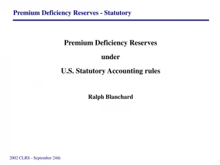 PPT - Premium Deficiency Reserves PowerPoint Presentation, free ...