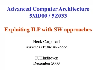 PPT - IEC5310 Computer Architecture Chapter 4 Exploiting ILP with Software Approach PowerPoint ...