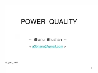 PPT - Understanding Power Quality Monitoring PowerPoint Presentation ...
