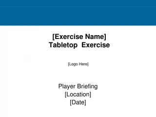 PPT - Tabletop Exercise PowerPoint Presentation, free download - ID:8166740