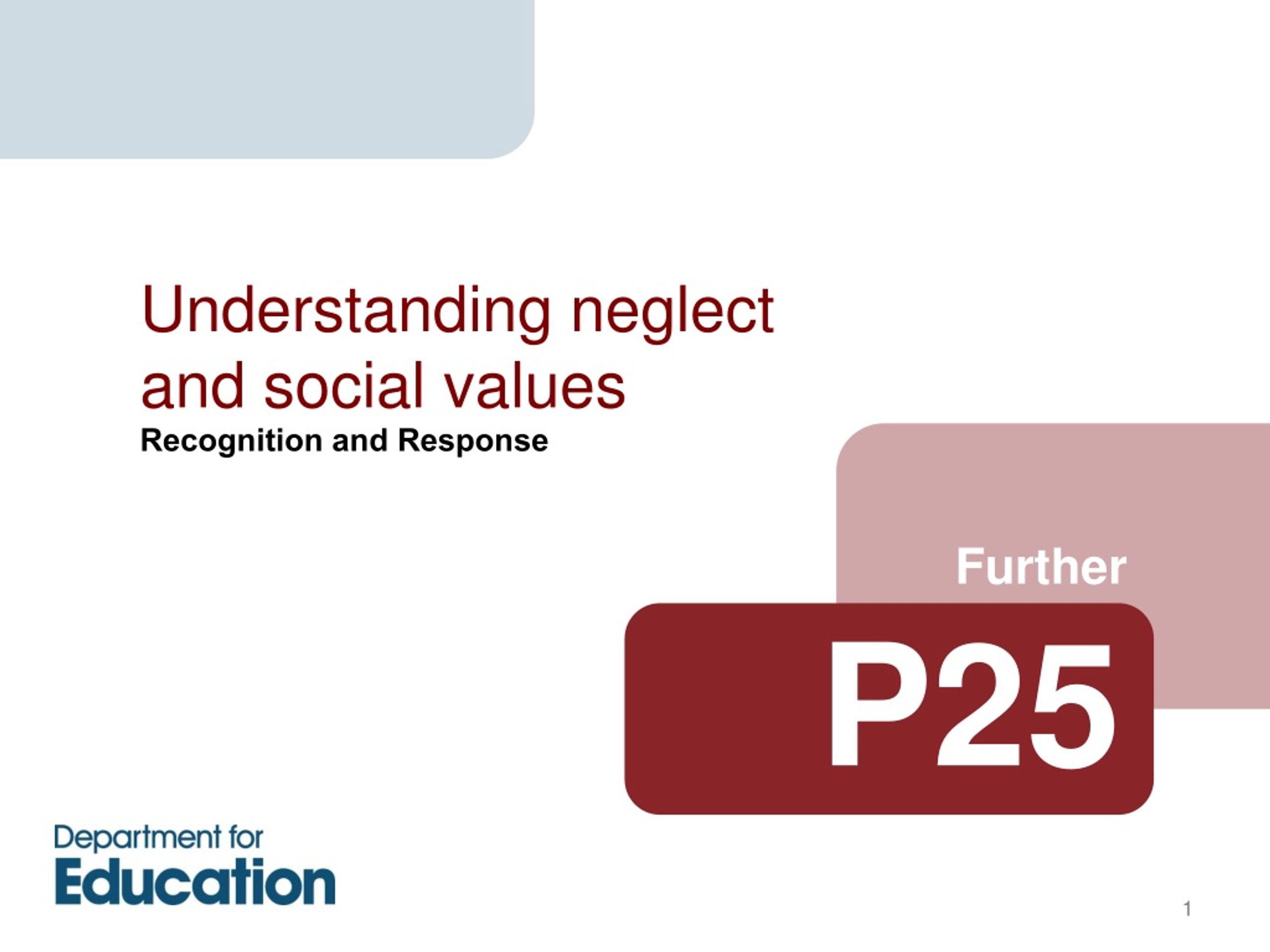 PPT - Understanding neglect and social values PowerPoint Presentation ...