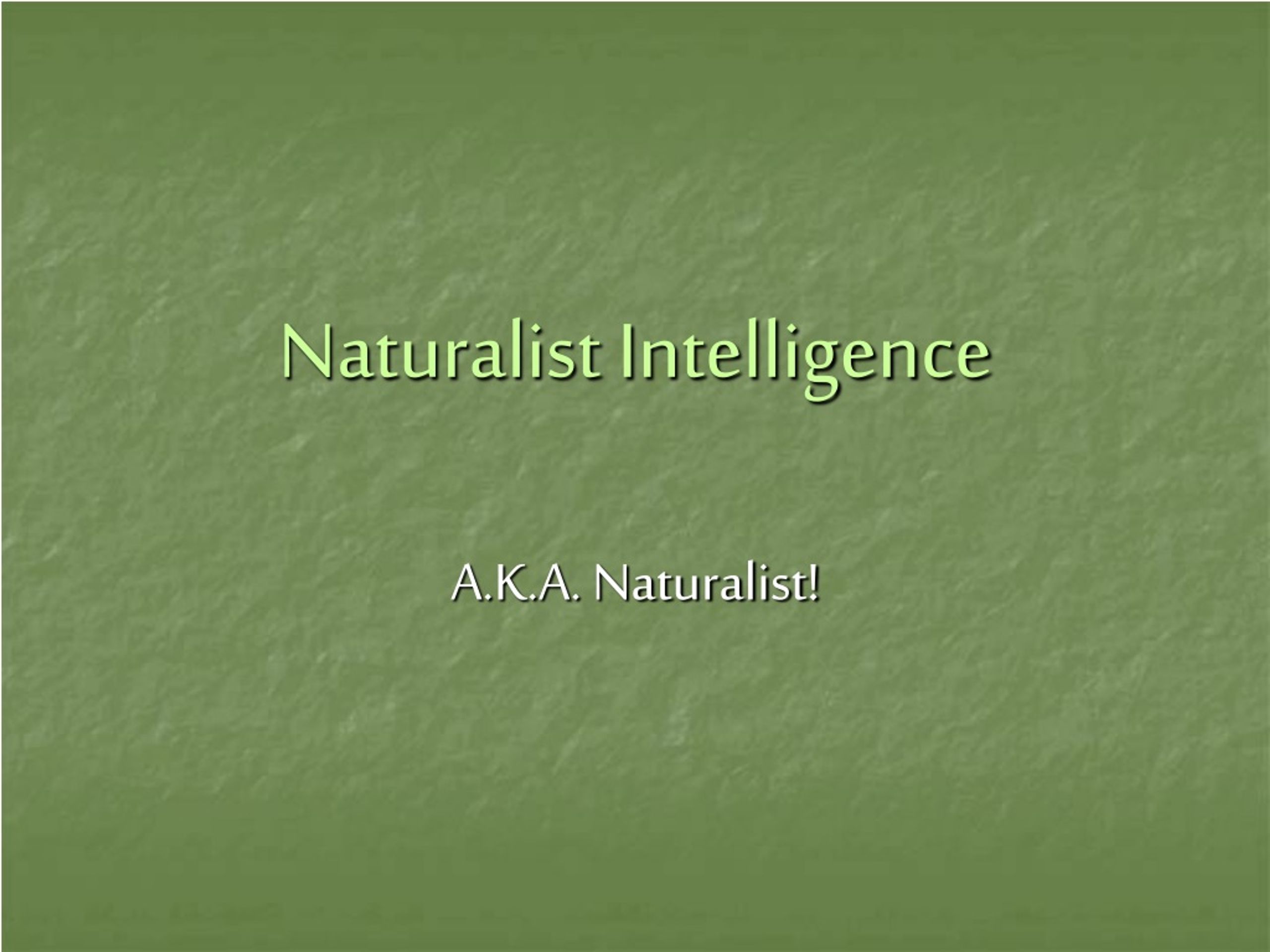 PPT - Nature Smart: Embracing the Natural World with Intelligence ...