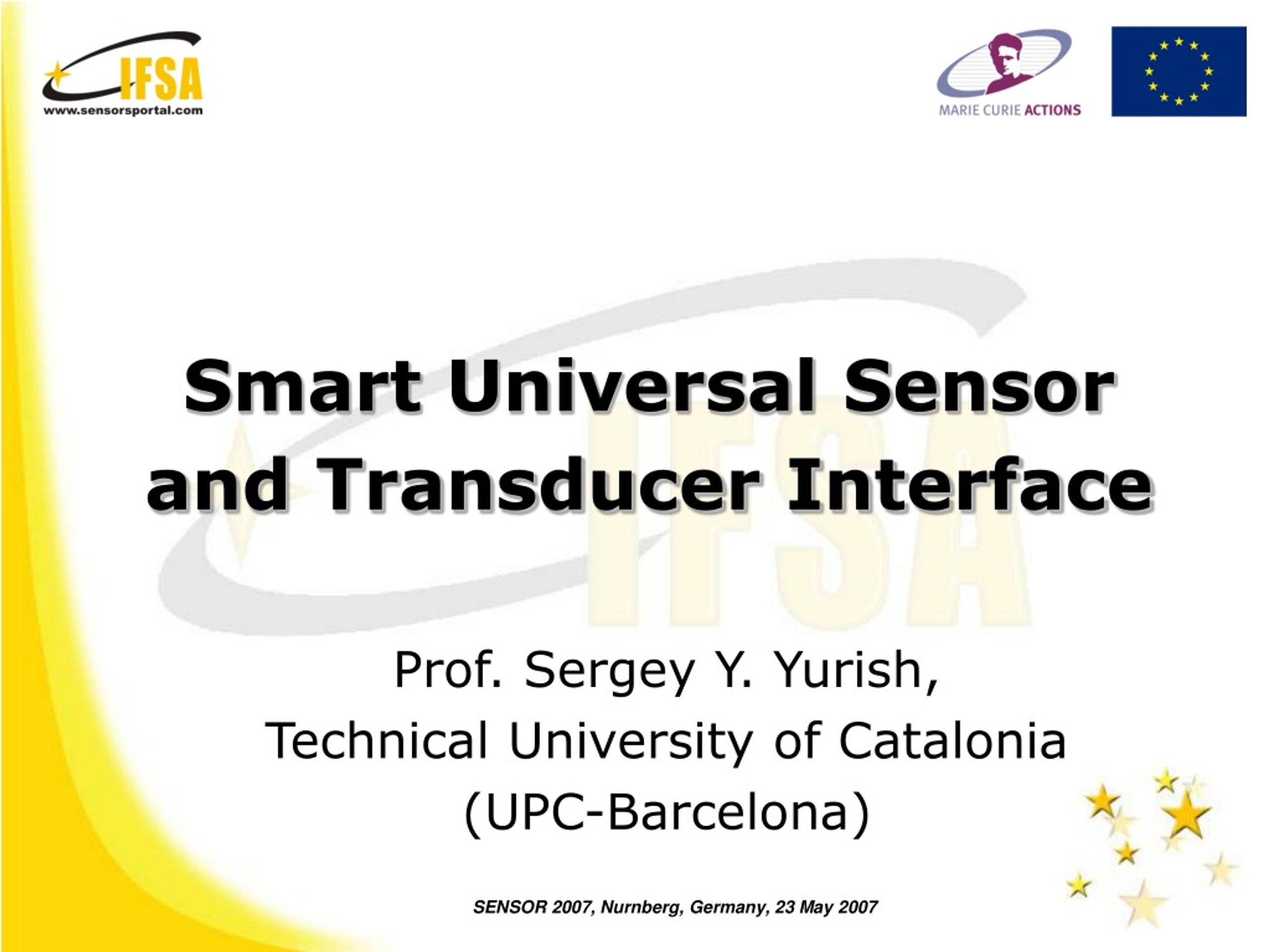 PPT - Smart Universal Sensor Interface for Advanced Frequency-Time ...