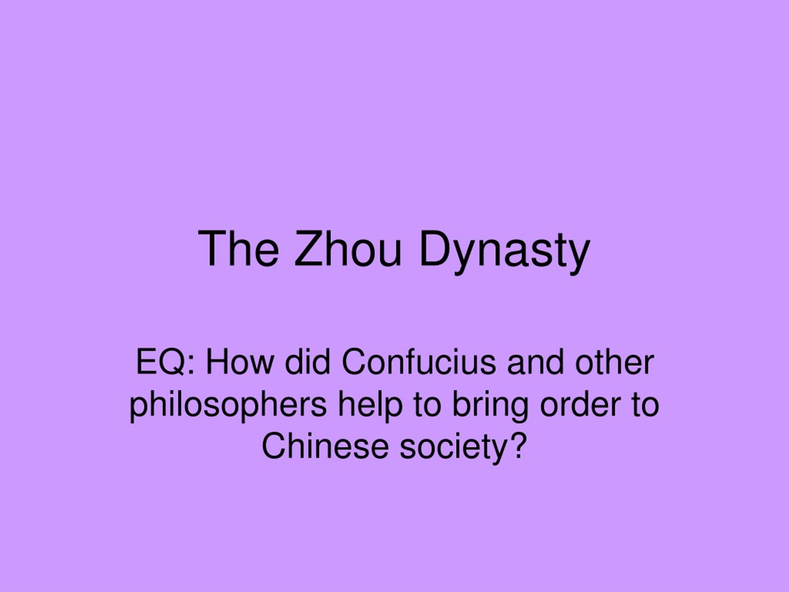 PPT - The Zhou Dynasty PowerPoint Presentation, free download - ID:9204750