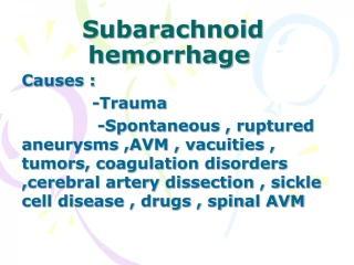PPT - Management of Subarachnoid Hemorrhage PowerPoint Presentation ...
