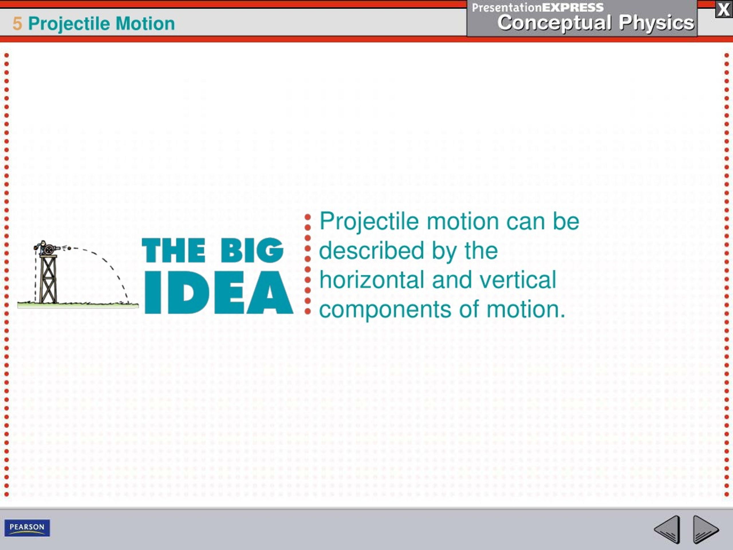 PPT - Projectile motion can be described by the horizontal and vertical ...