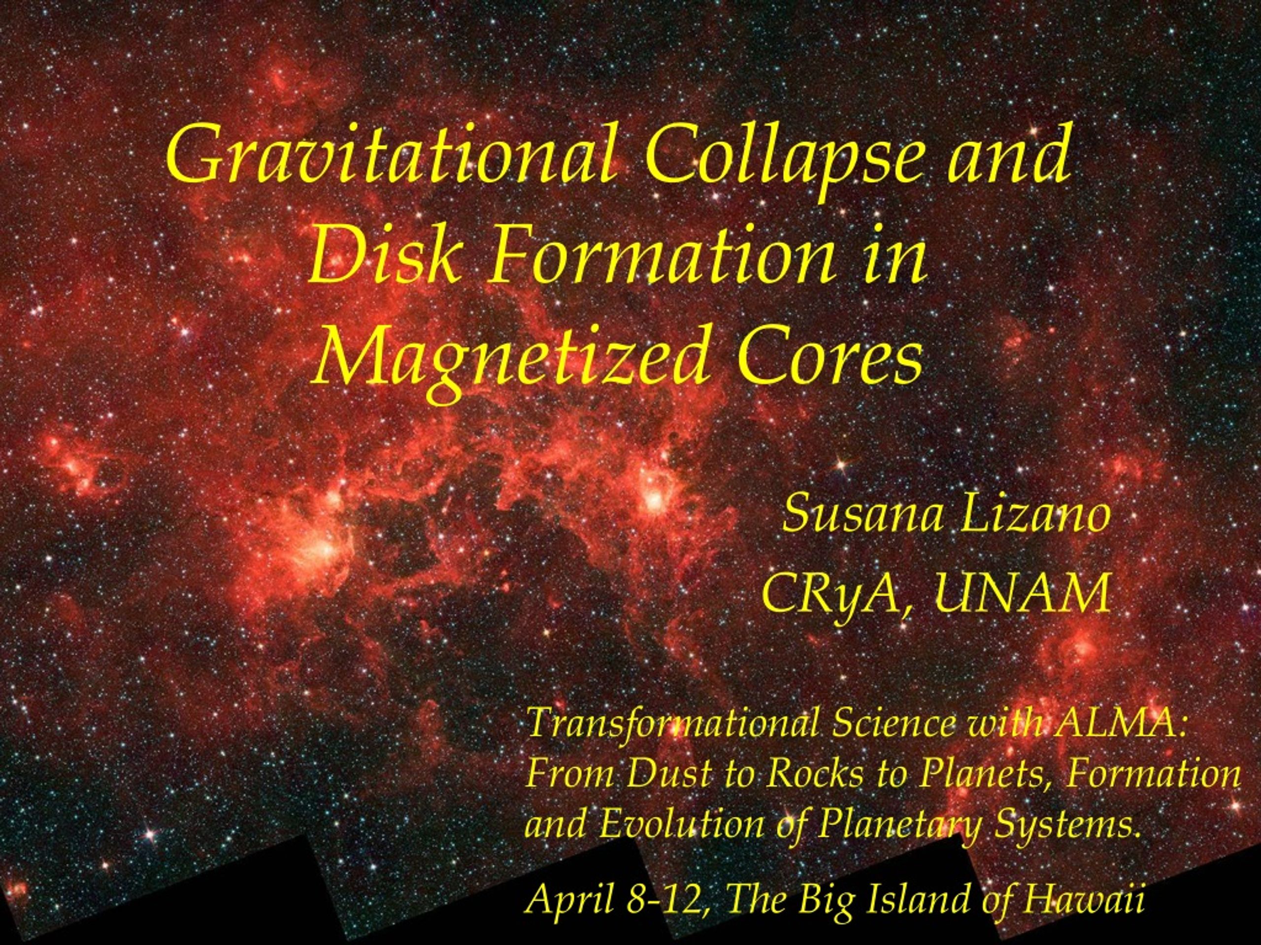 PPT - Gravitational Collapse and Disk Formation in Magnetized Cores ...
