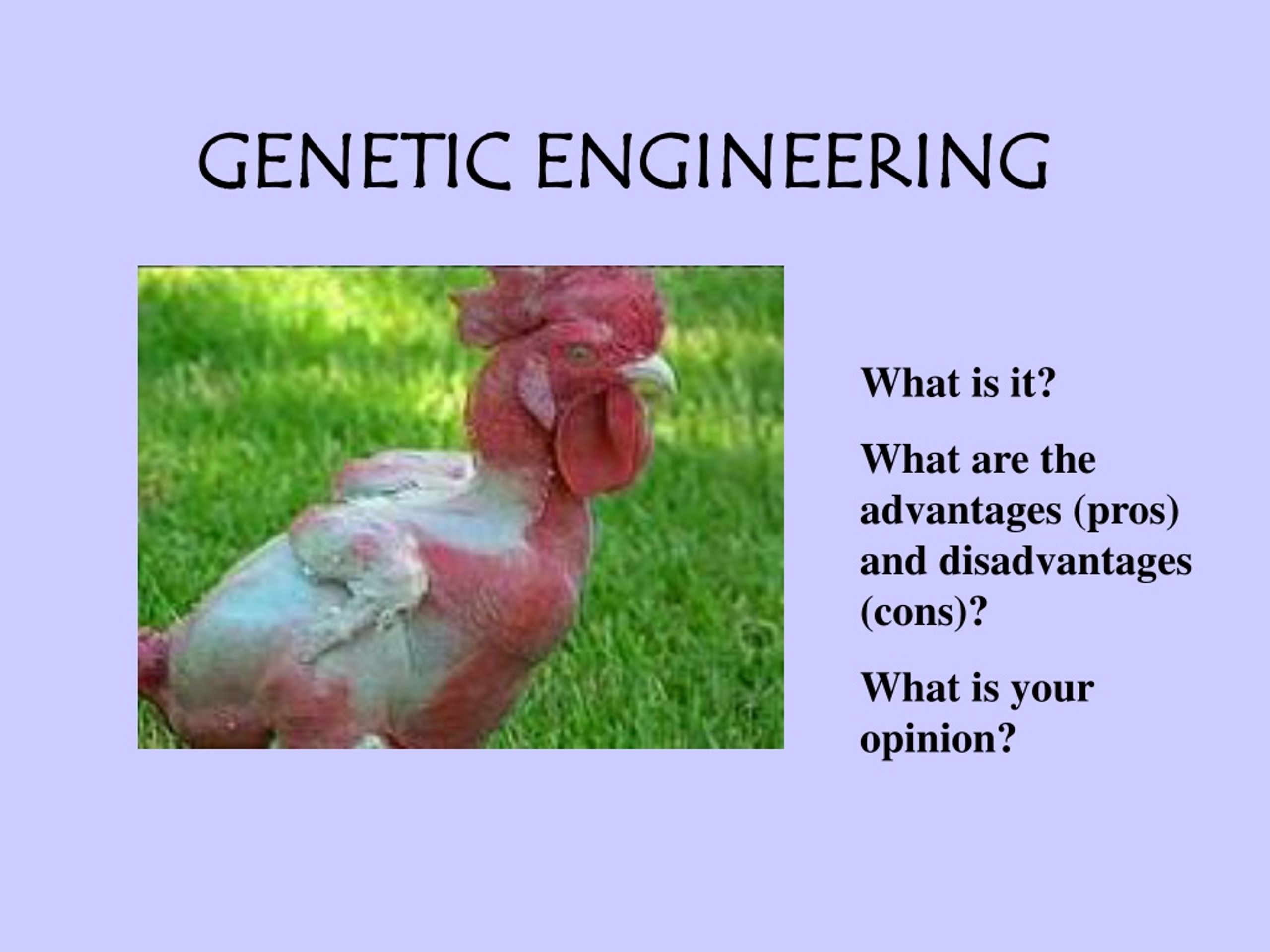 PPT - Genetic Engineering: Advantages and Disadvantages of GMO Foods ...