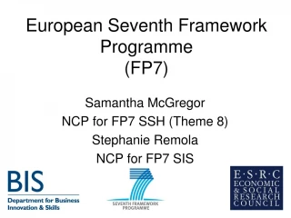 PPT - European Commission Framework Programme 7 ICT Info Day Support Services for Potential ...