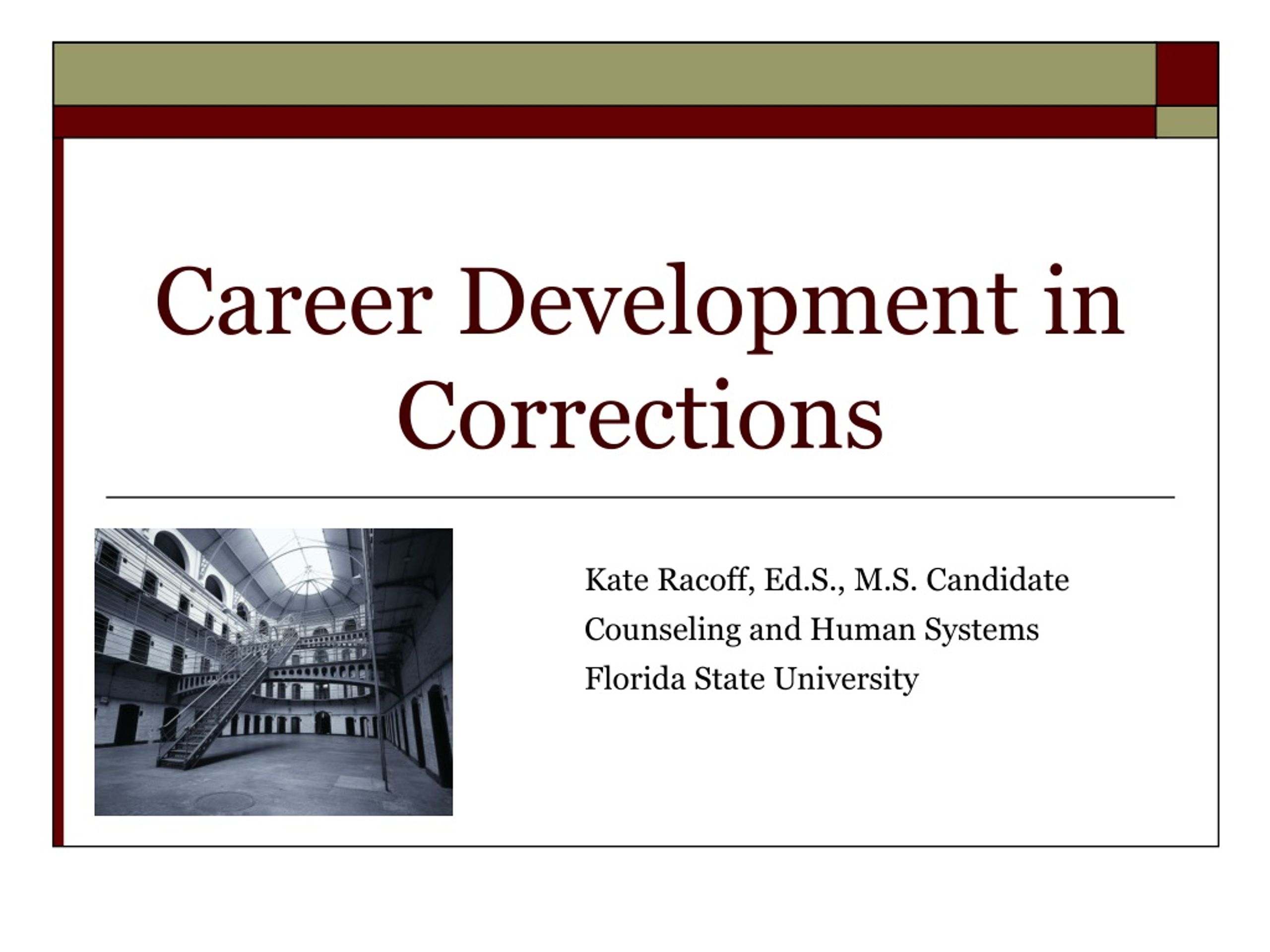 PPT - Career Development Approaches in Corrections PowerPoint ...