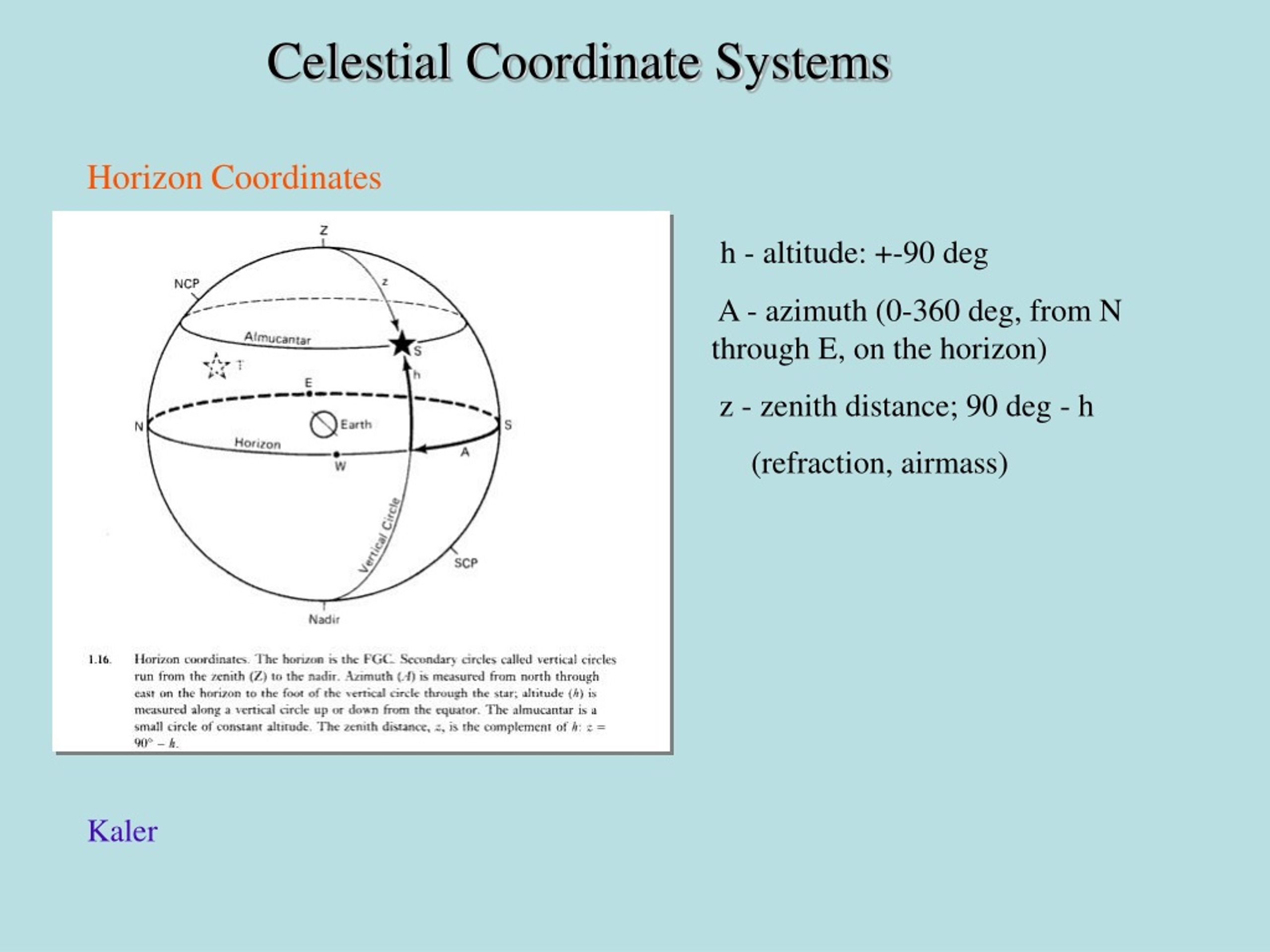 PPT - Celestial Coordinate Systems PowerPoint Presentation, free ...