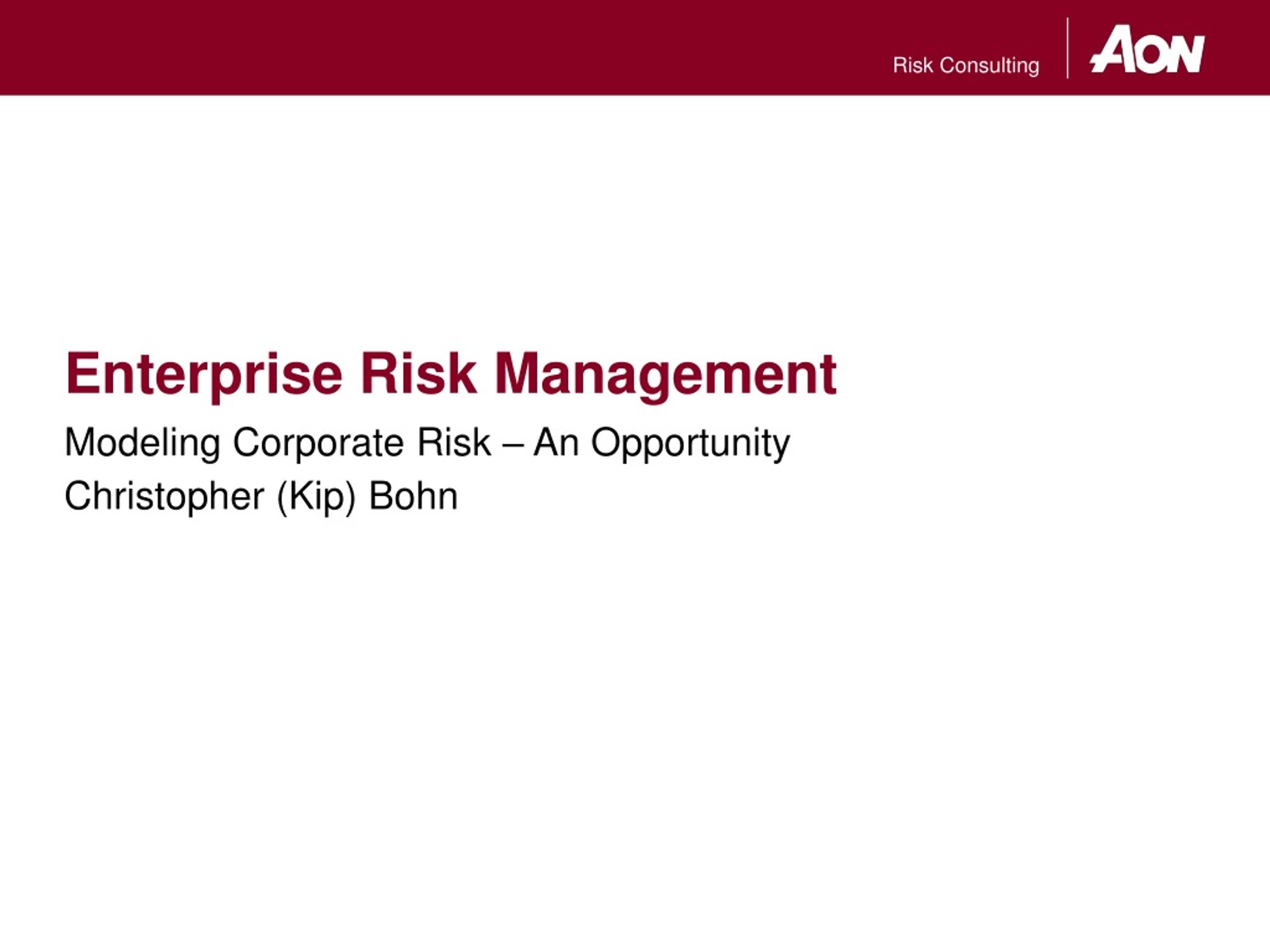 PPT - Enterprise Risk Management PowerPoint Presentation, free download ...