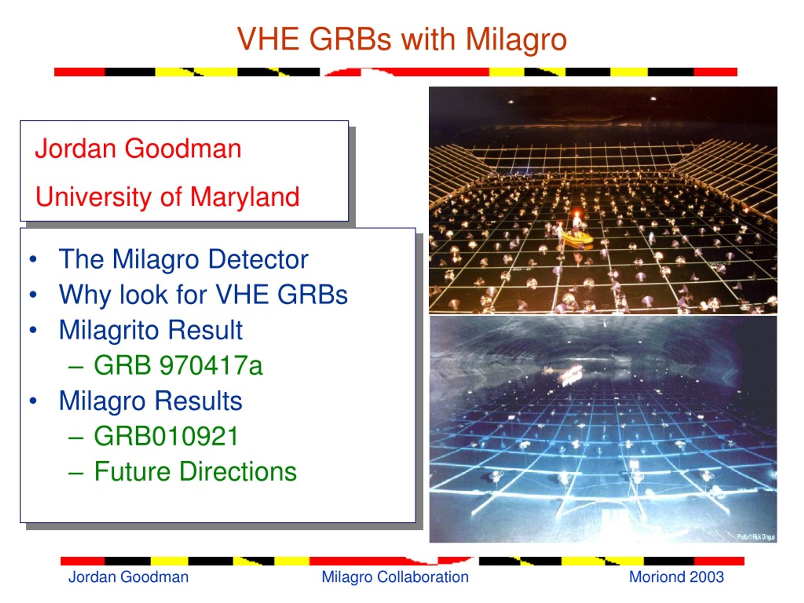 PPT - Exploring Very High Energy Gamma-Ray Bursts with Milagro ...
