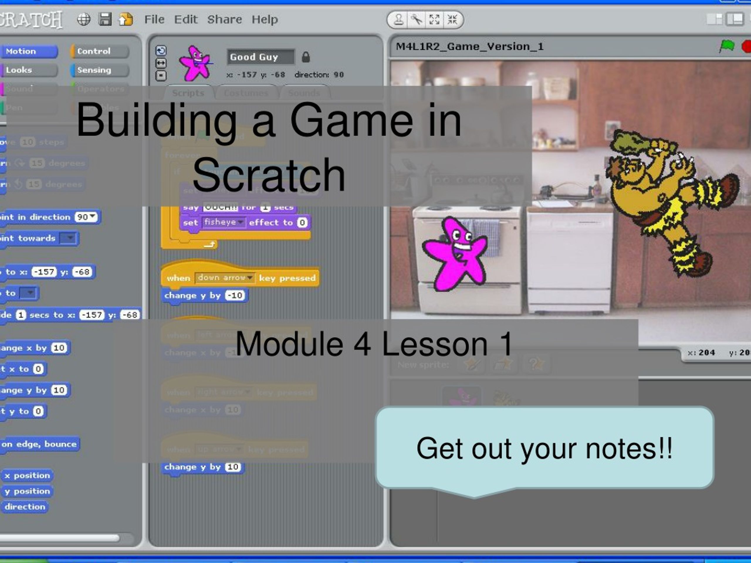 PPT - Building a Game in Scratch PowerPoint Presentation, free download ...